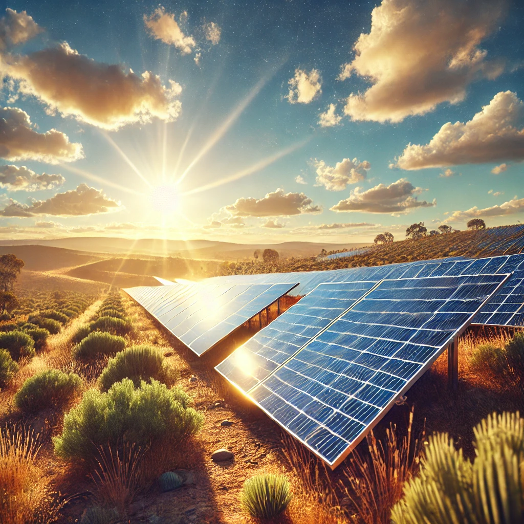 Solar panels in landscape – OFF-GRID HIRE